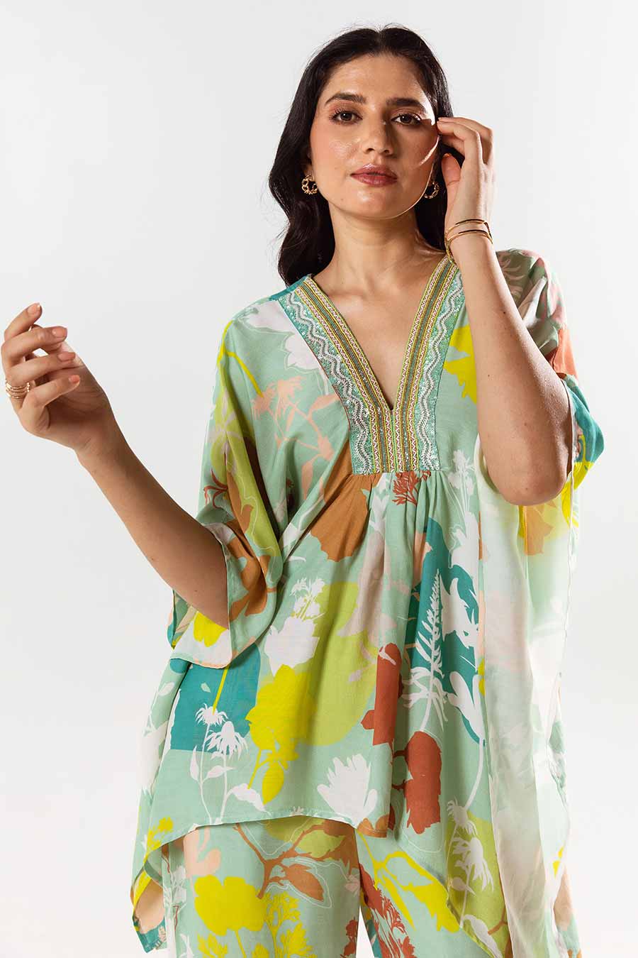 Shop Green Printed Top and Pant Co-ord Set by AROOP SHOP INDIA at House ...